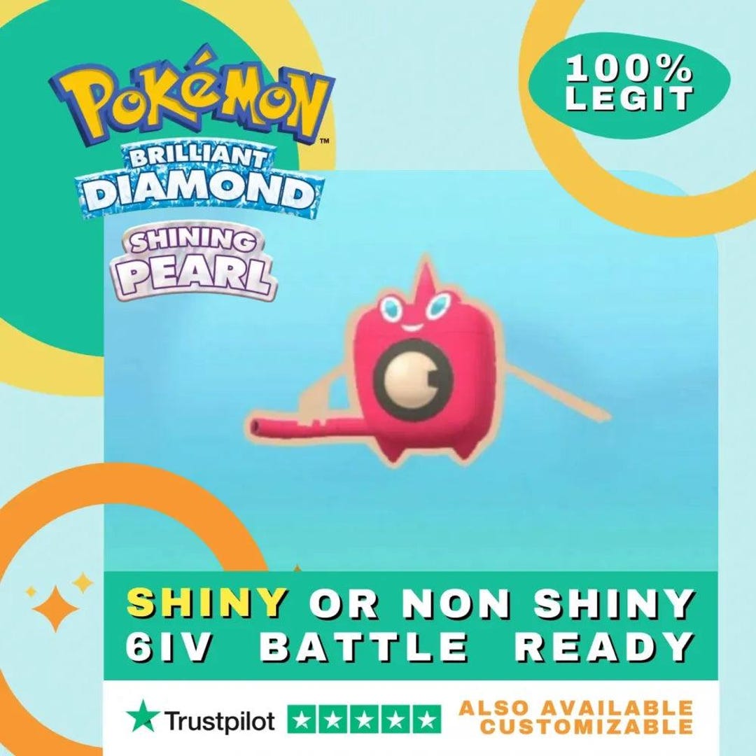 Rotom Shiny or Non Shiny Pokémon Brilliant Diamond Shining Pearl Battle ...