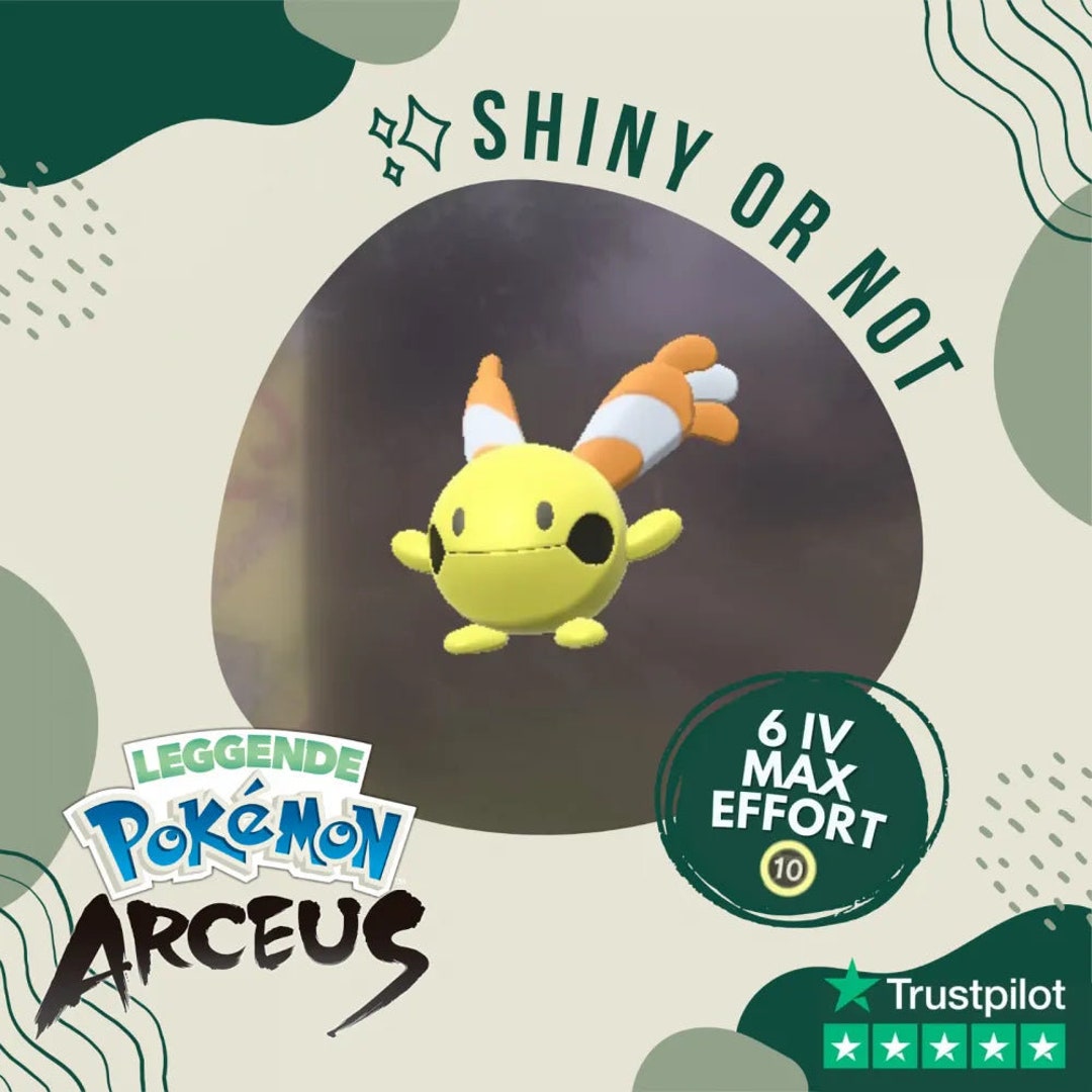 Chingling Shiny Legends Pokémon Arceus 6 IV Max Effort Custom OT ...