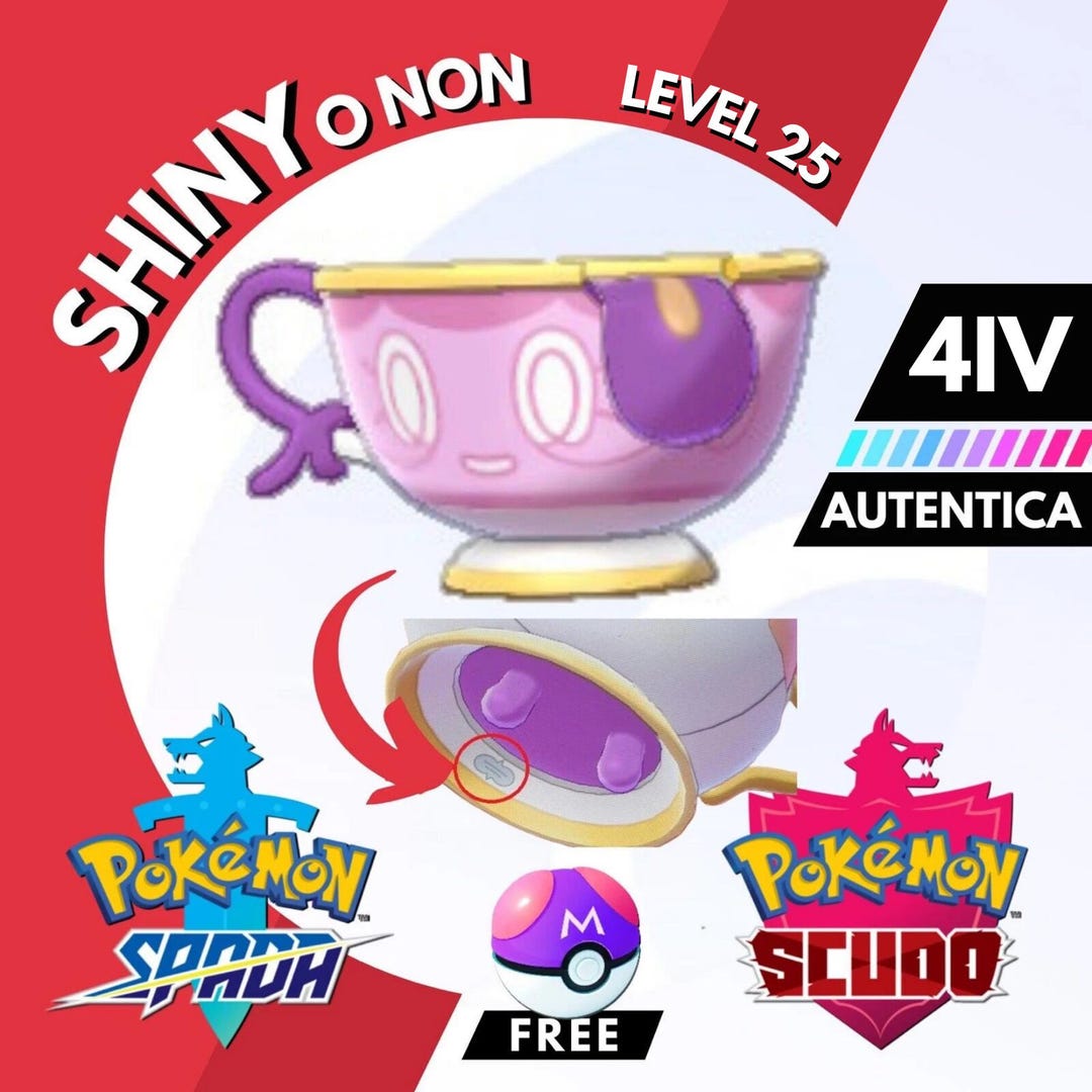Sinistea Autentica Shiny Non 6 IV E Master Ball Pokemon Spada Scudo ...
