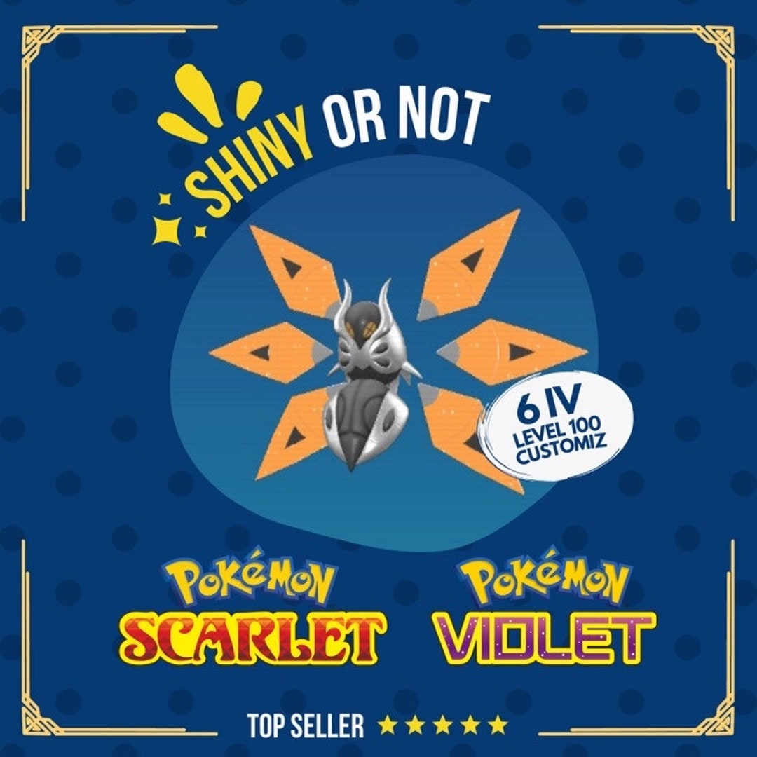 Iron Moth Volcarona Paradox Shiny or Non 6 IV Competitive Customizable ...