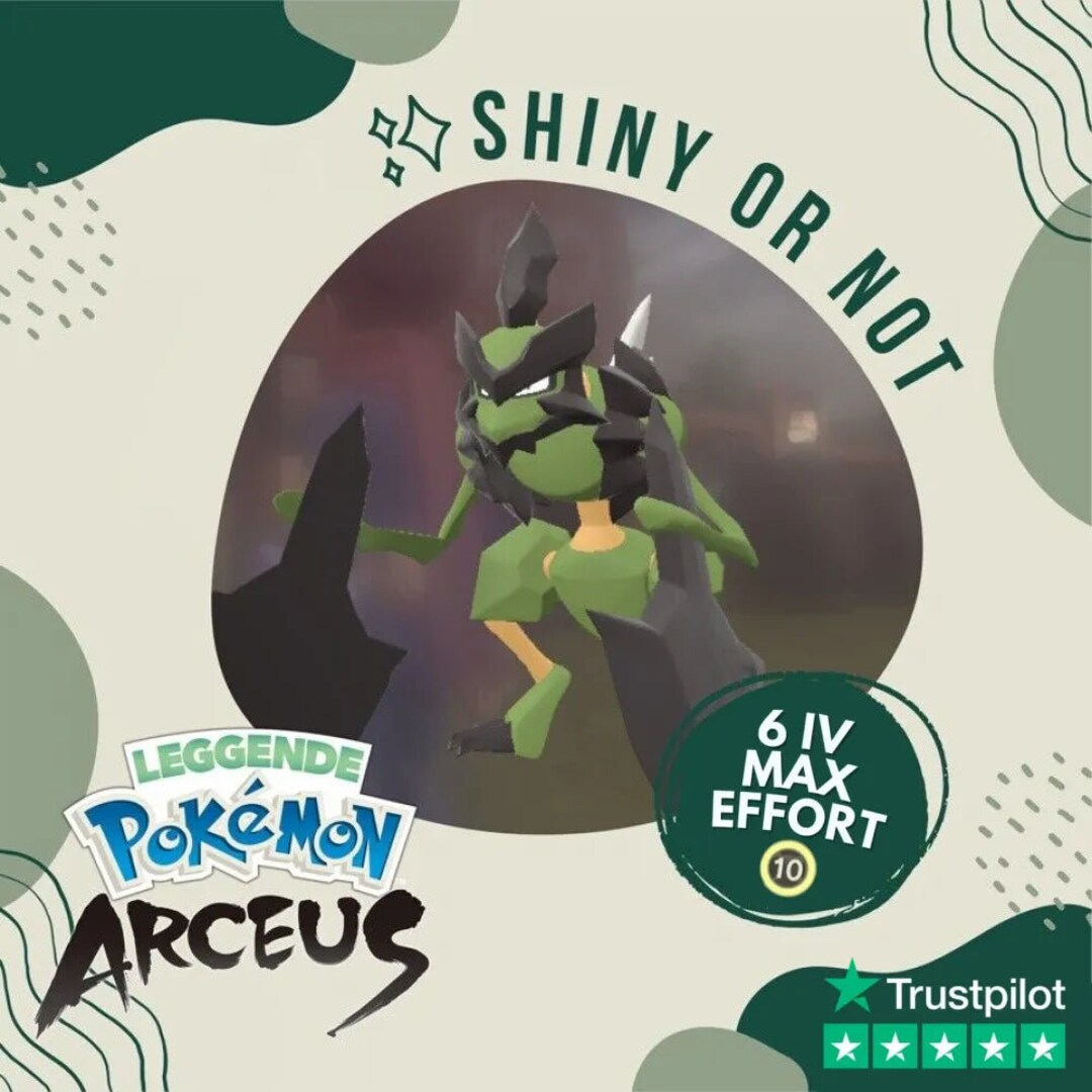 Kleavor Shiny Legends Pokémon Arceus 6 IV Max Effort Alpha Leggende ...