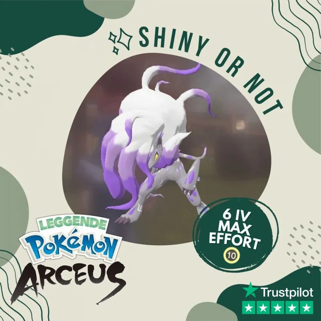 Zoroark Shiny Legends Pokémon Arceus 6 IV Max Effort Alpha Leggende ...
