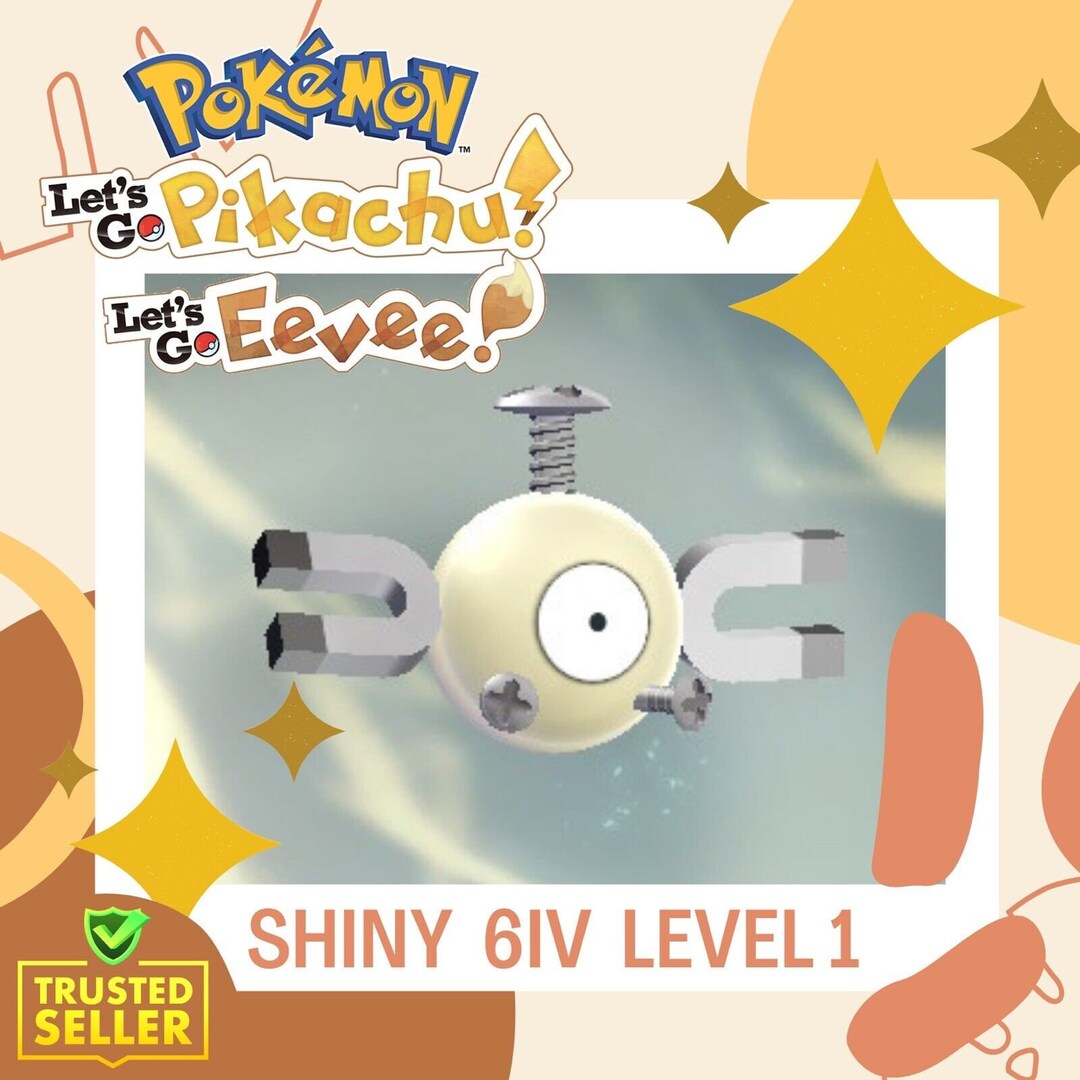 Magnemite Shiny Pokémon Lets Go Pikachu Eevee Battle 6 IV Competitive ...
