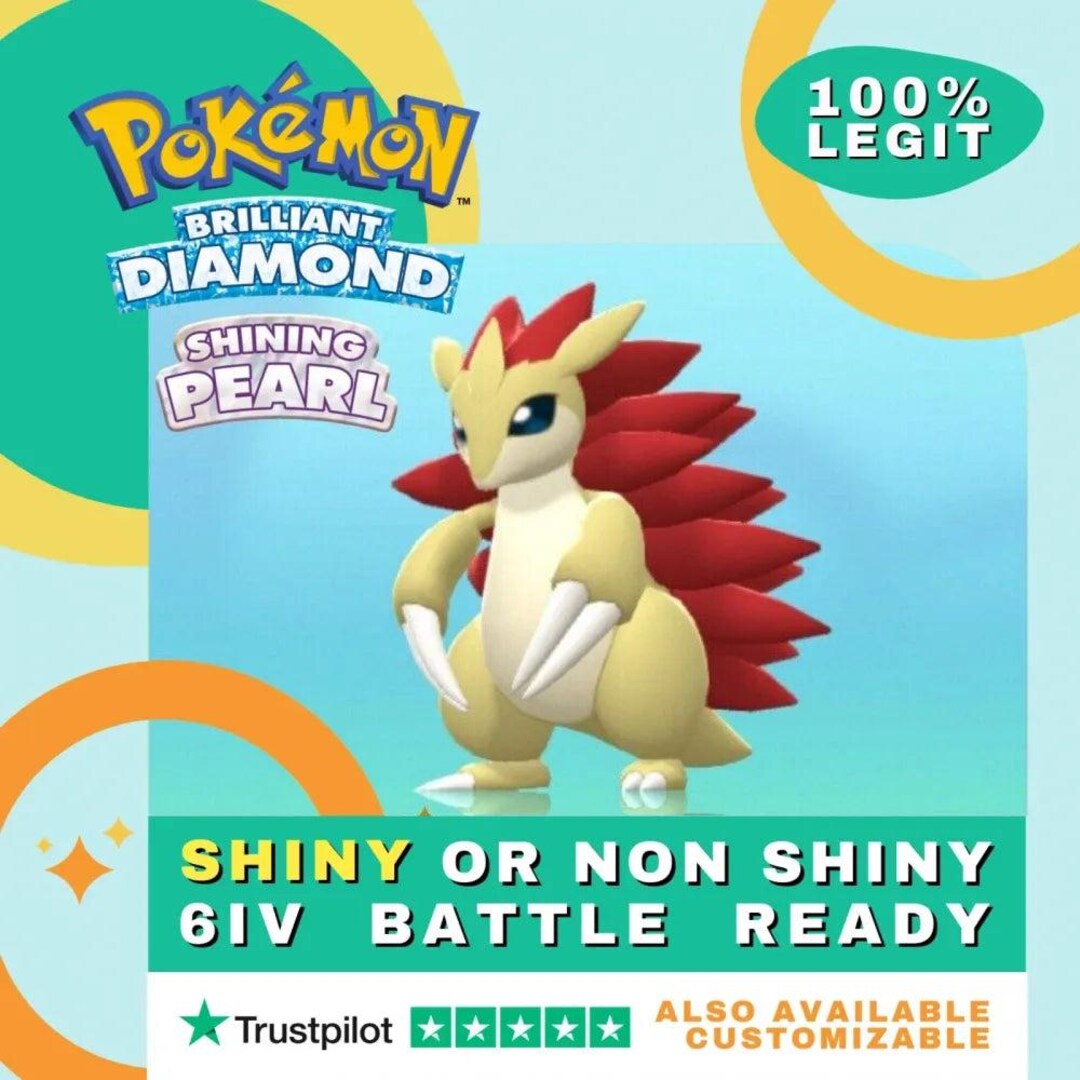 Sandslash Shiny or Non Shiny Pokémon Brilliant Diamond Shining Pearl ...