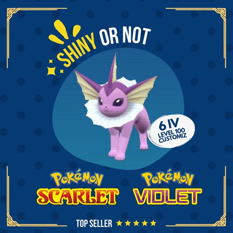 Shiny Vaporeon Toy - Etsy