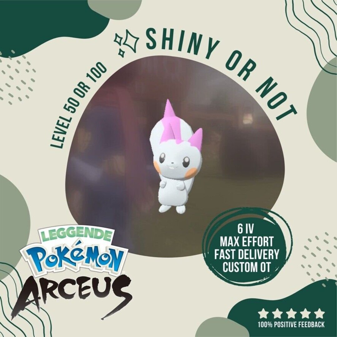 Pachirisu Shiny Legends Pokémon Arceus 6 IV Max Effort Custom OT Level ...