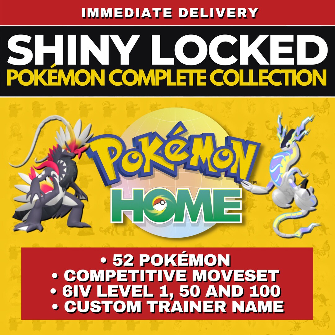 Pokémon HOME Shiny Locked Complete Collection Bundle Scarlet Violet ...