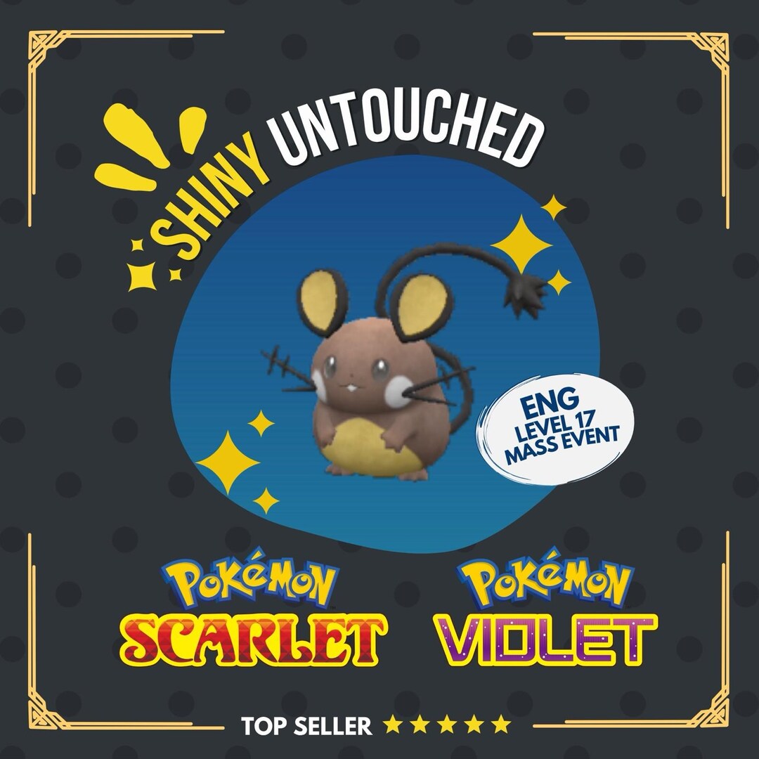 Dedenne Shiny Mass Outbreak July 25 Event Untouched IV Pokémon Scarlet ...
