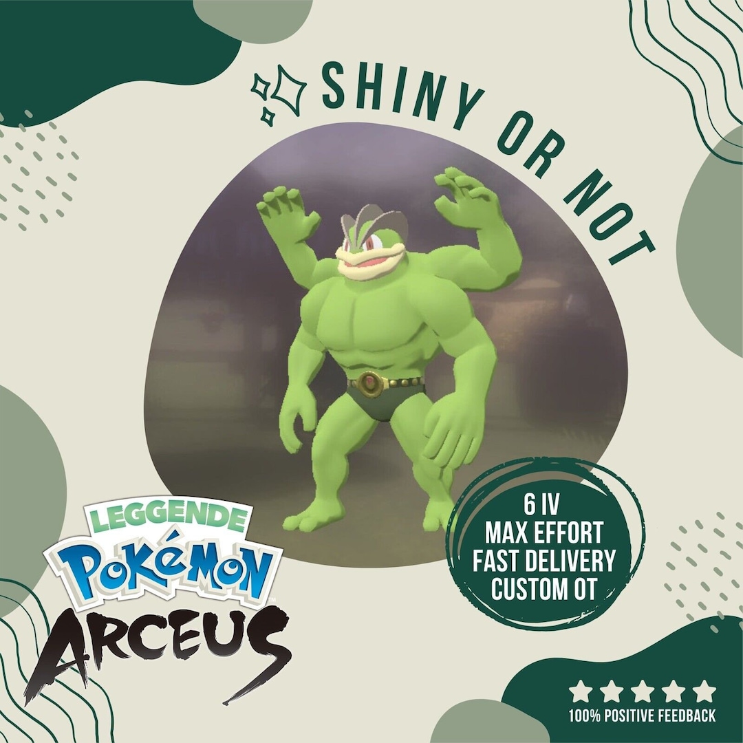 Machamp Shiny Leggende Pokémon Arceus 6 IV Max Effort Custom OT Level ...