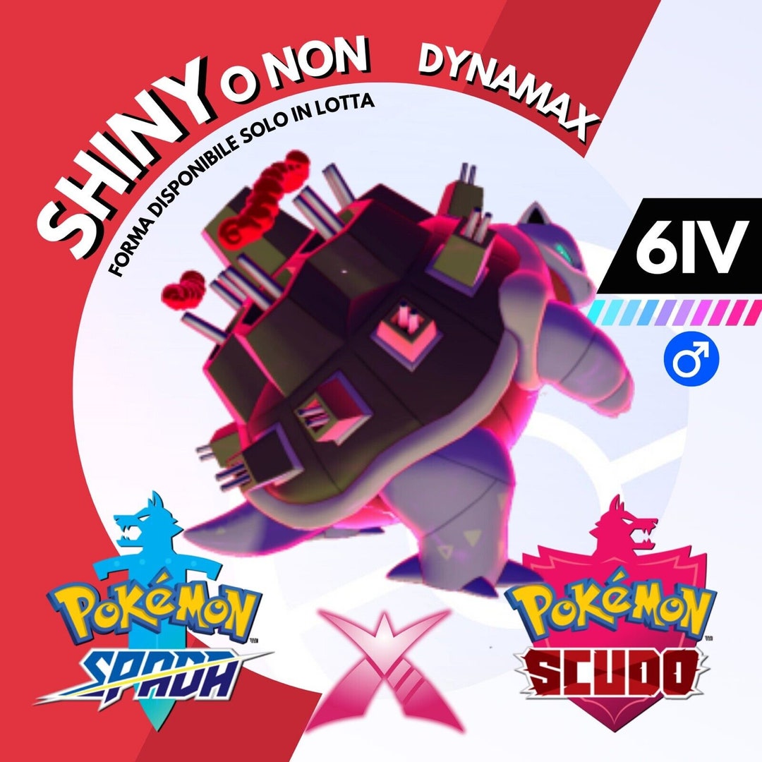 Blastoise Gigantamax Dynamax Shiny O Non 6 IV Pokemon Spada Scudo Sword ...