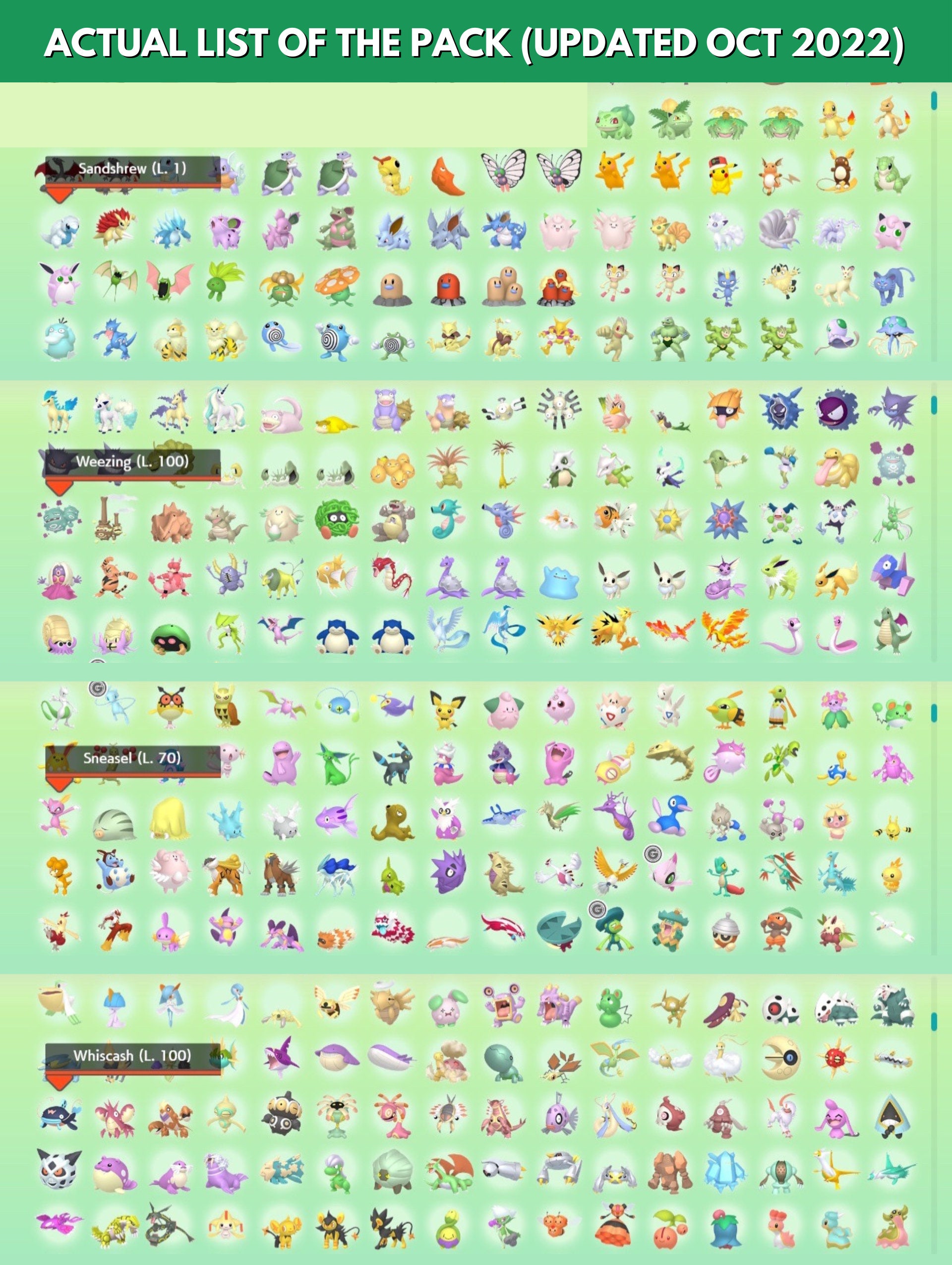 Shiny Pokemon List