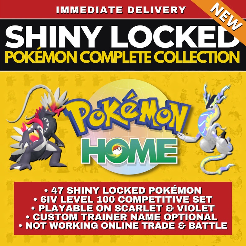Pokémon HOME Shiny Locked Complete Collection Bundle Scarlet Violet ...