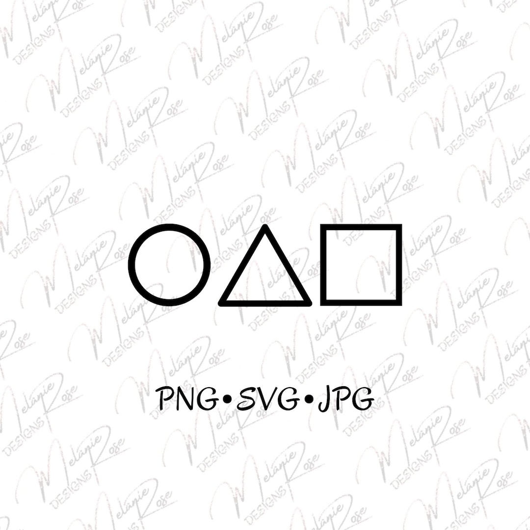 Squid Game Shapes PNG SVG - Etsy