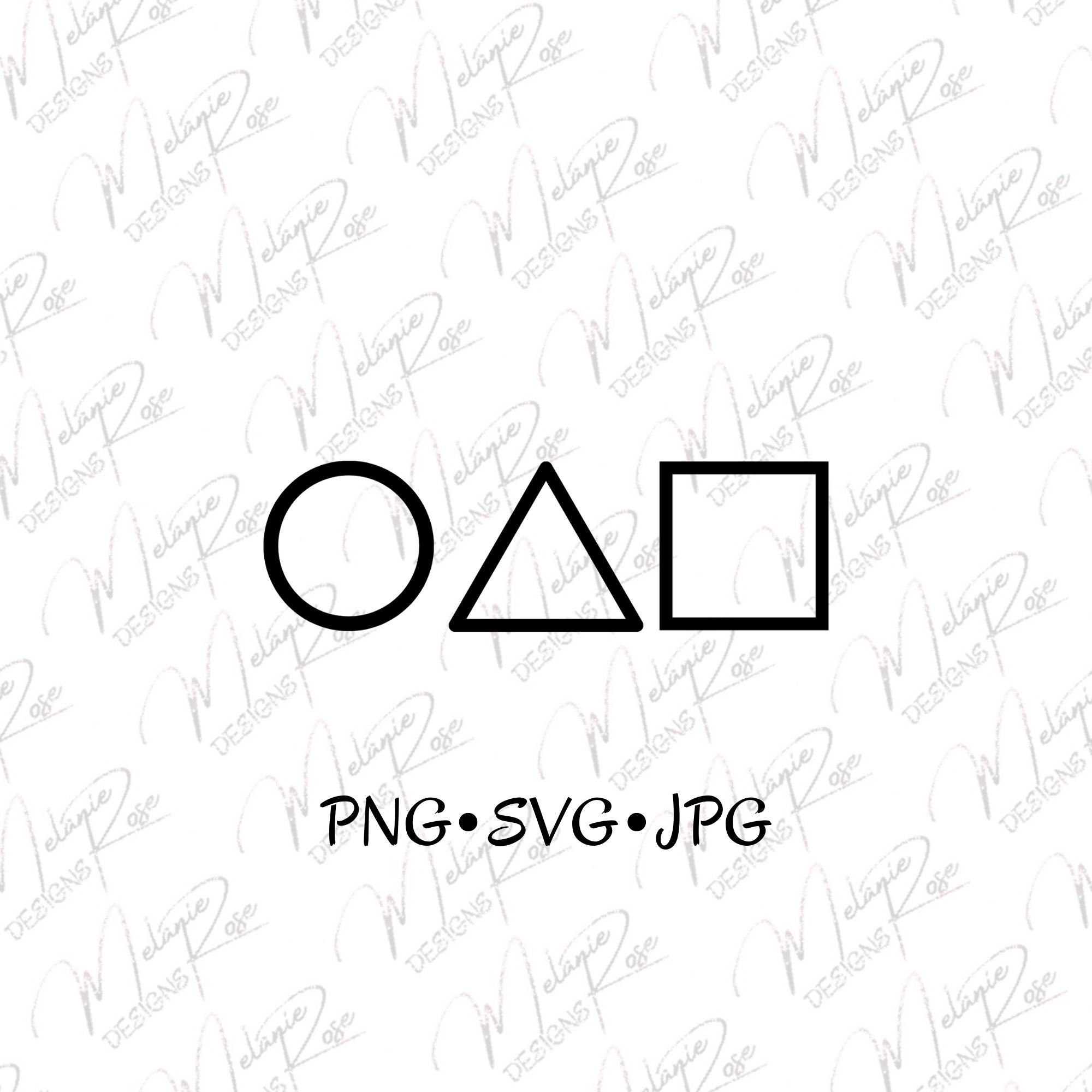 Squid Game Shapes PNG SVG - Etsy