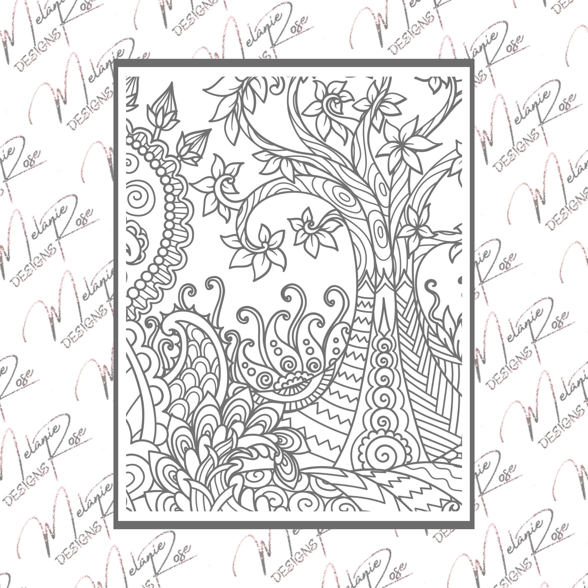 Nature Inspired Mandala Coloring Pages - Etsy
