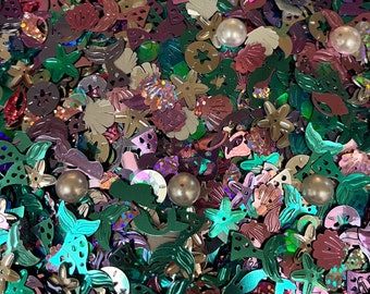 Under the Sea Mermaid Confetti Blue Nautical Confetti Set - Etsy