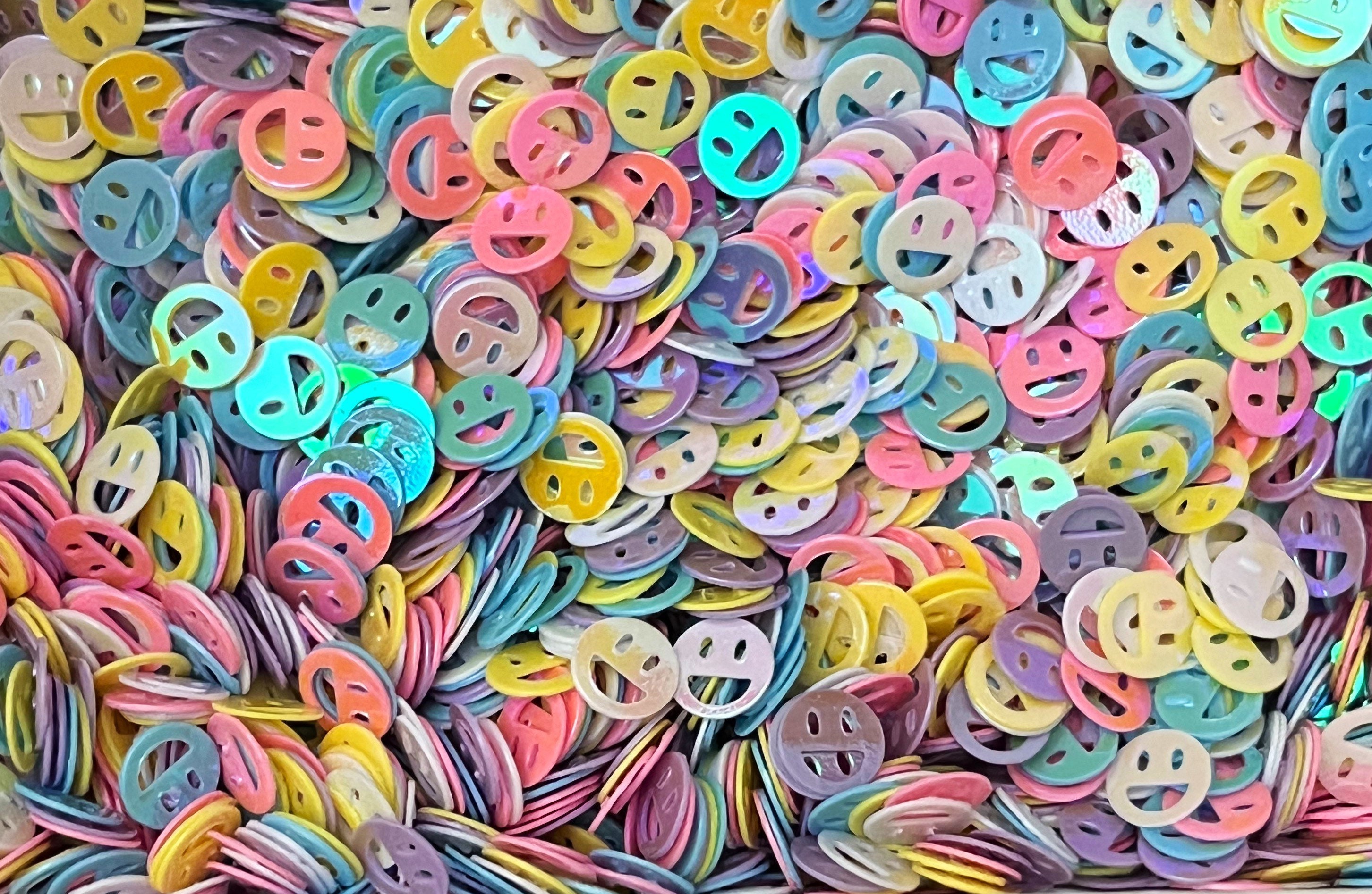 Iridescent Pastel Smiley Face Confetti - Etsy