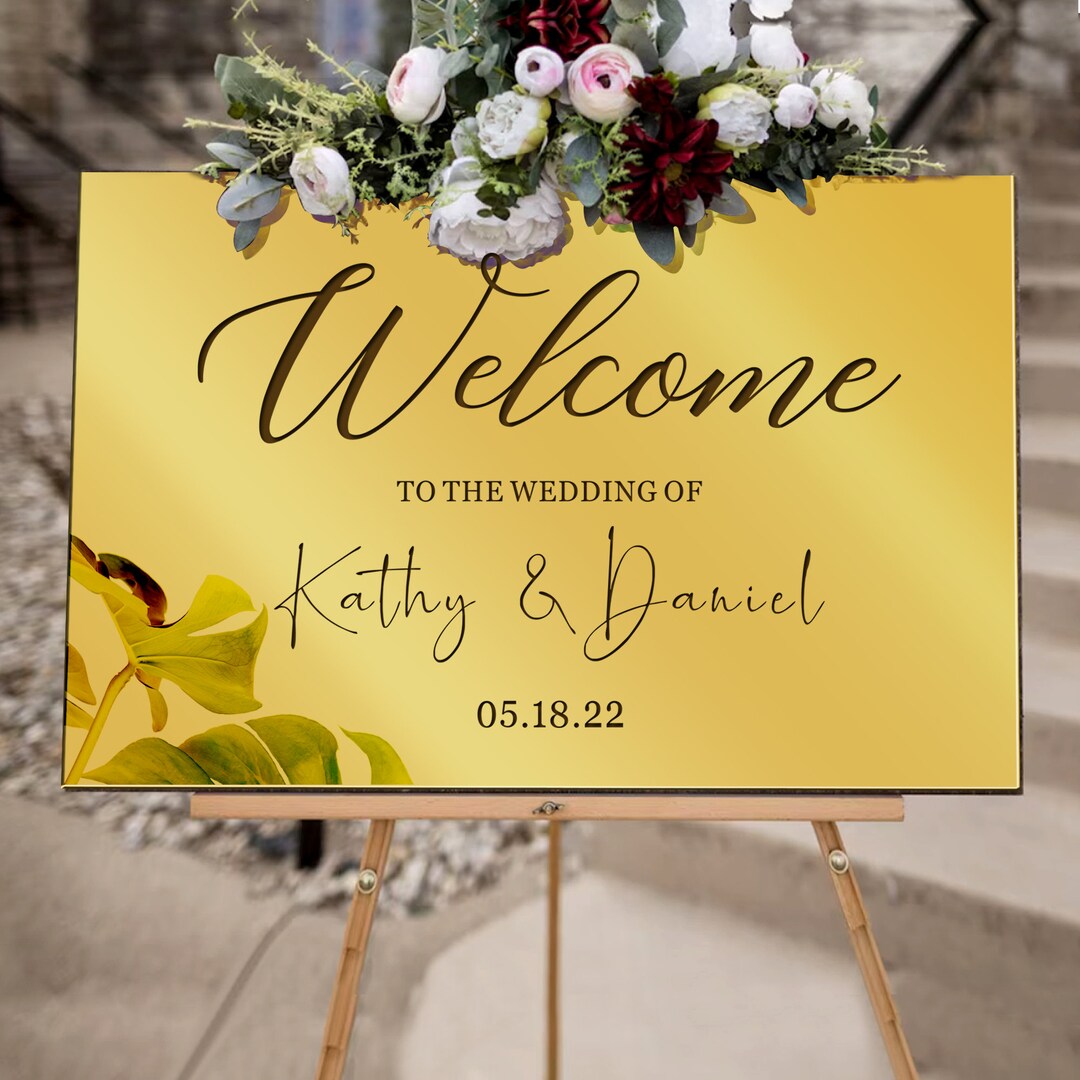 Personalised Wedding Welcome Entrance Sign Wedding Welcome - Etsy