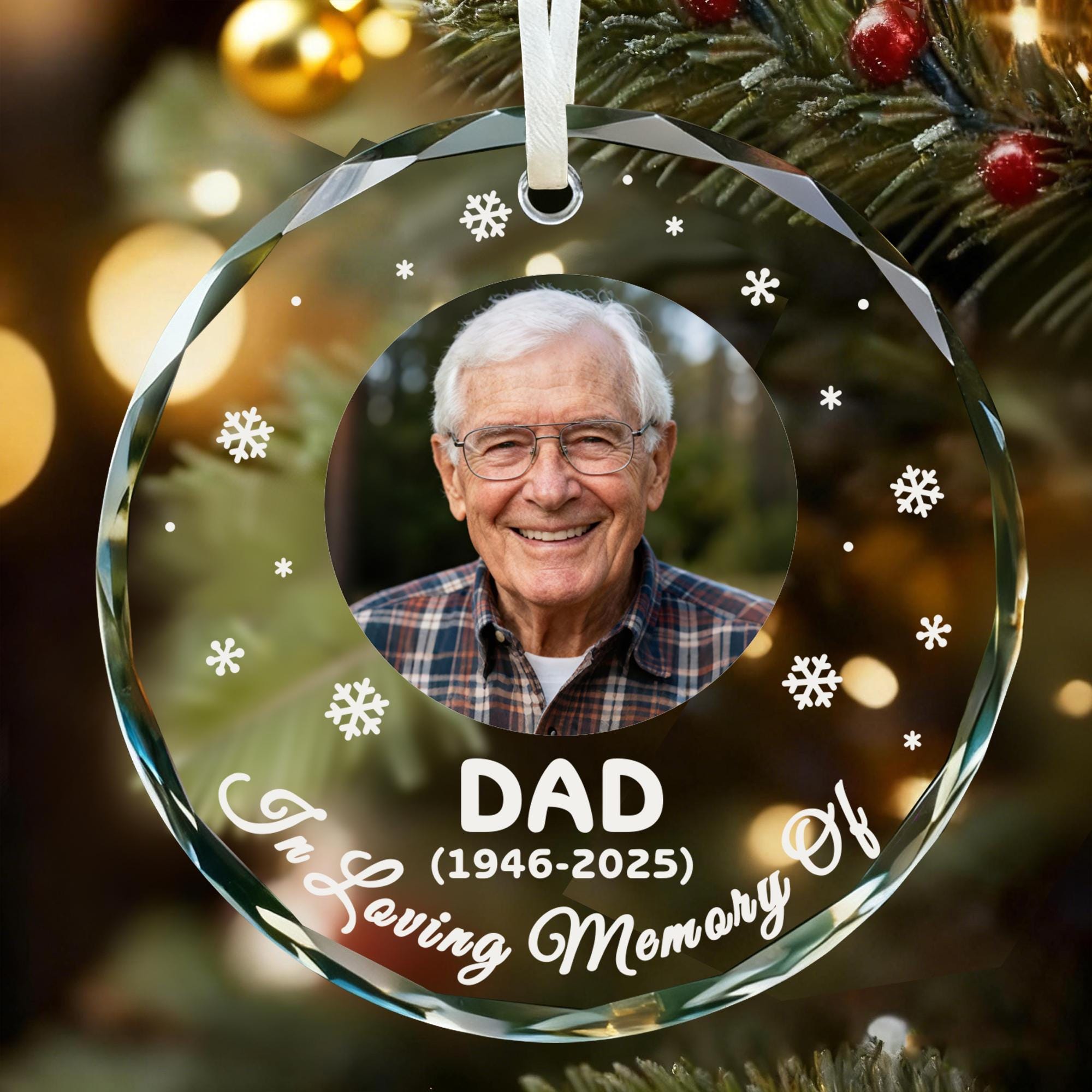 Personalised Memorial Christmas Bauble, Christmas Baubles Ornaments ...