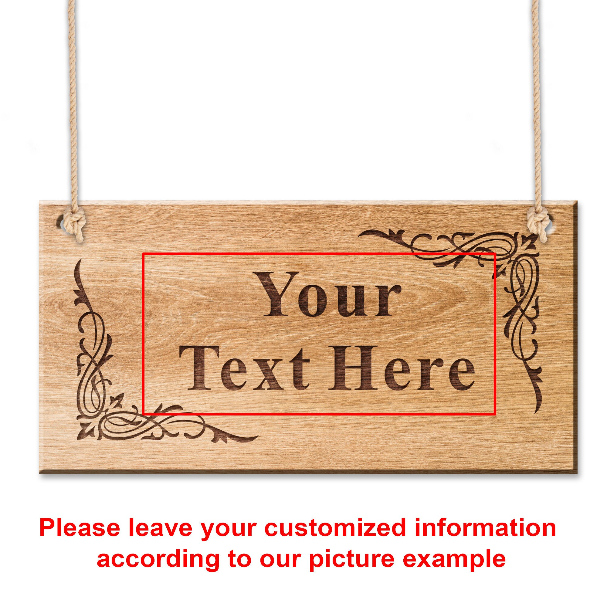 Personalised Room Sign Wooden Door Sign Engraved Room Hanging - Etsy