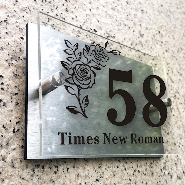 House Number Plaque - Etsy UK