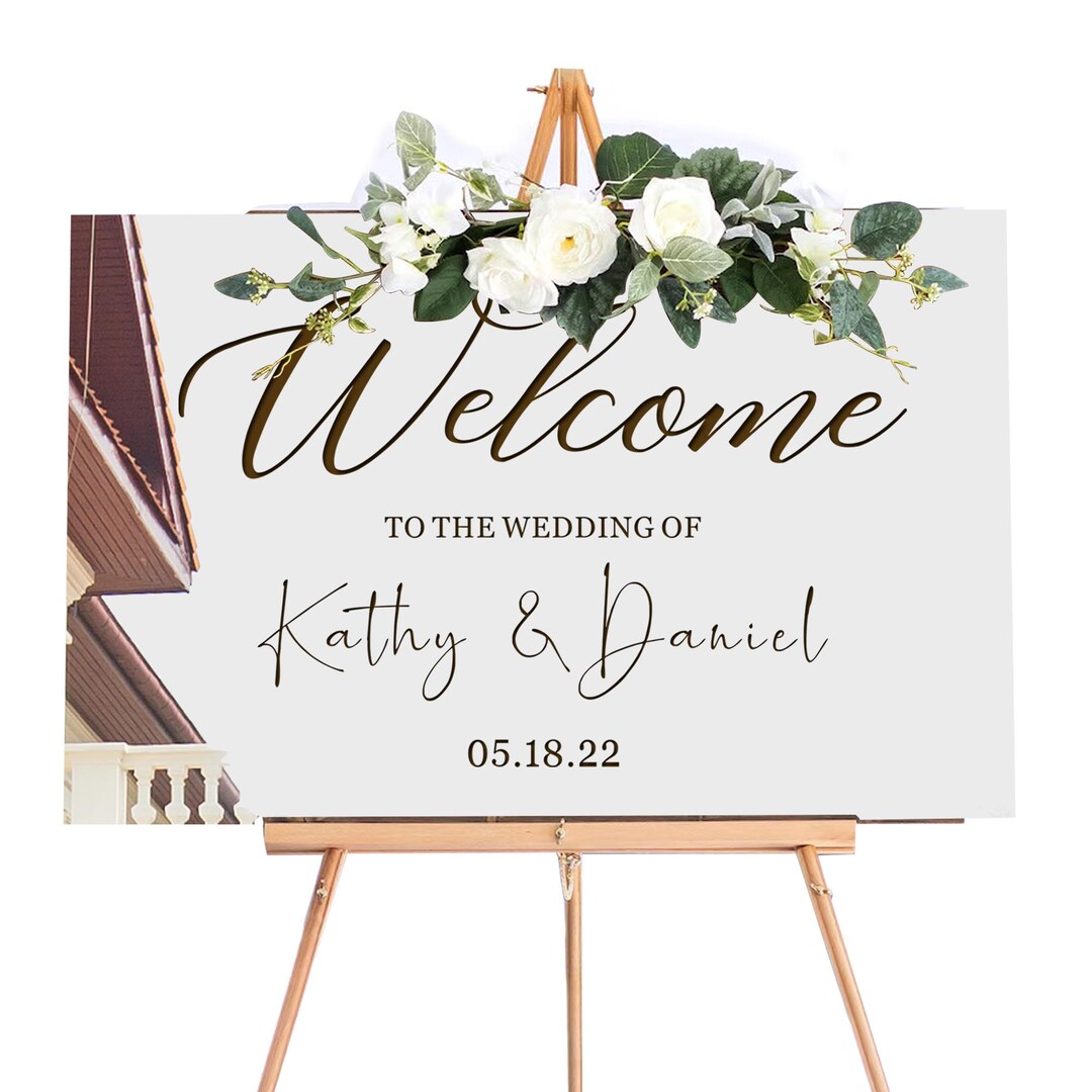 Personalised Wedding Welcome Entrance Sign Wedding Welcome Mirror ...