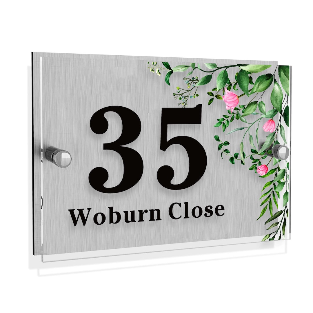 Personalised House Numbers Plaques Road Plate Plaque Door Numbers ...