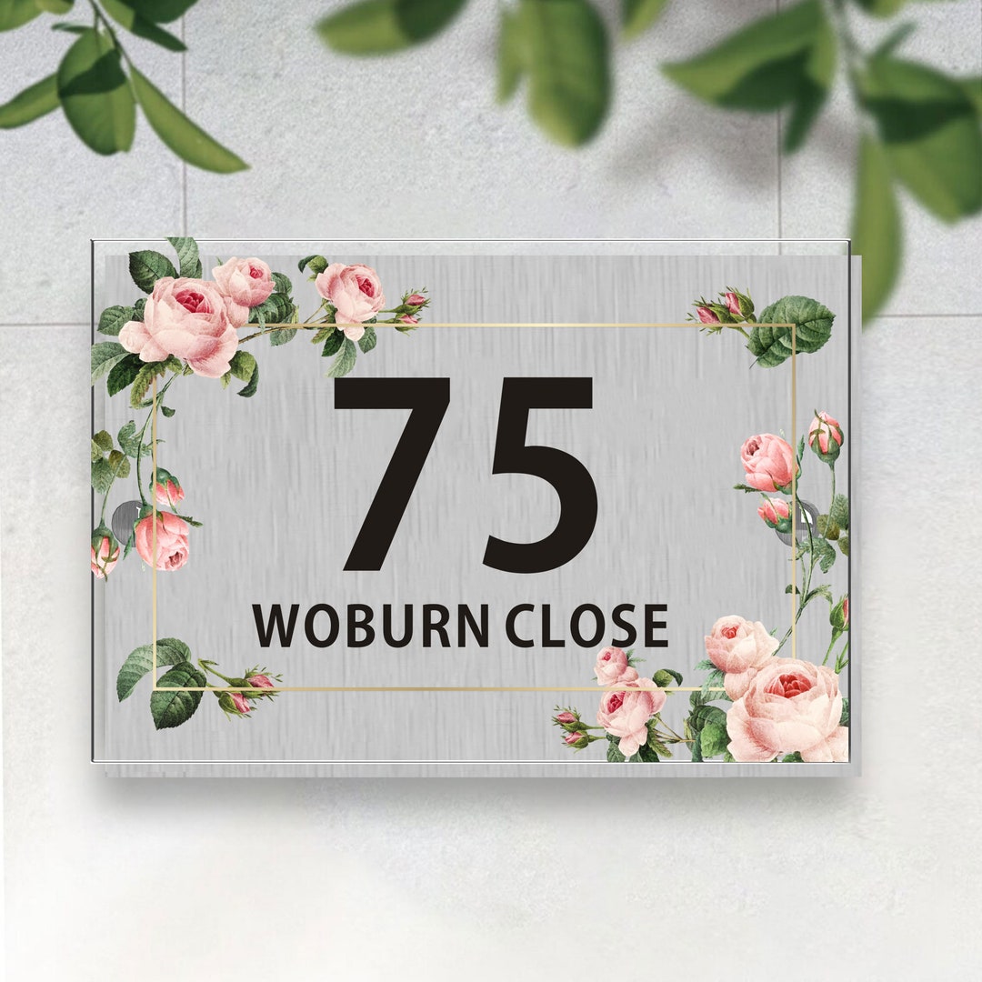 Personalised House Numbers Plaques Road Plate Plaque Door Numbers ...