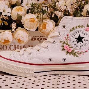 Converse Custom Floral Embroidery Converse Custom Embroidery Converse ...
