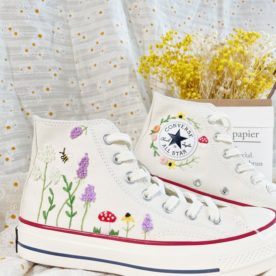 Converse Chuck Taylor 1970s , Converse Wreath Embroidery Converse Self ...