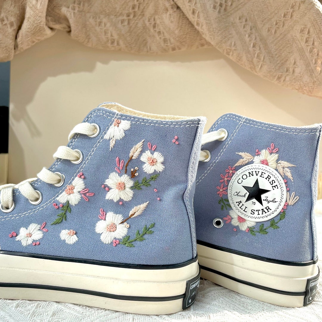 Converse Custom Floral Embroidery Converse Custom Embroidery Converse ...
