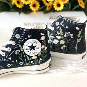Converse Custom Floral Embroidery / Converse Custom Name / Gift for ...