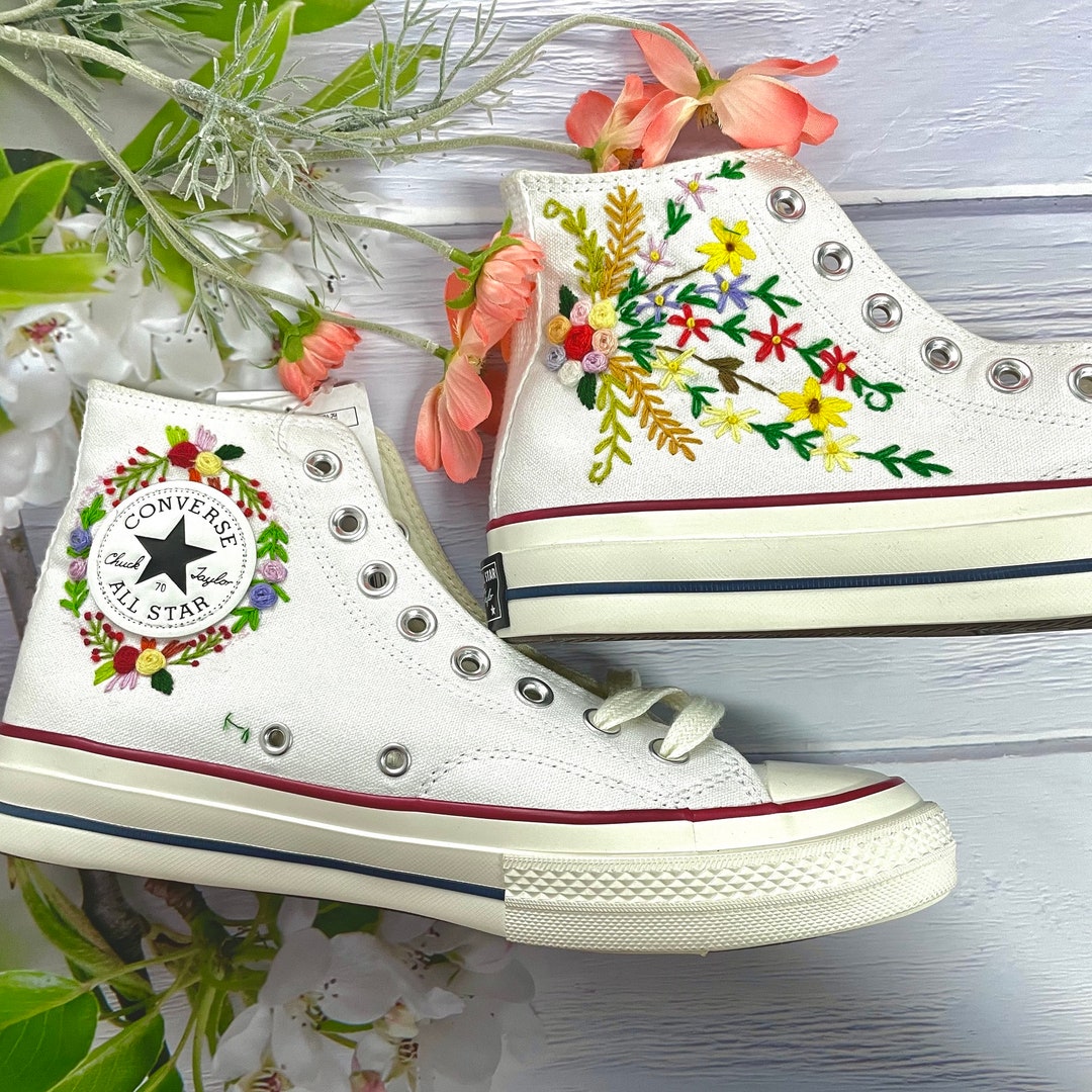 Converse Chuck Taylor 1970s , Converse Wreath Embroidery Converse Self ...