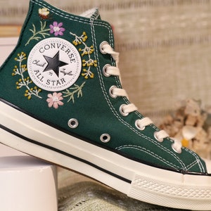 Converse Custom Floral Embroidery Converse Custom Embroidery Converse ...