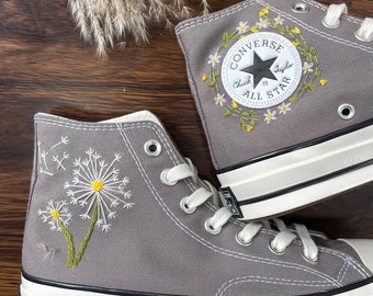 Converse Chuck Taylor 1970s ,custom Floral Circle Embroidery, Converse ...