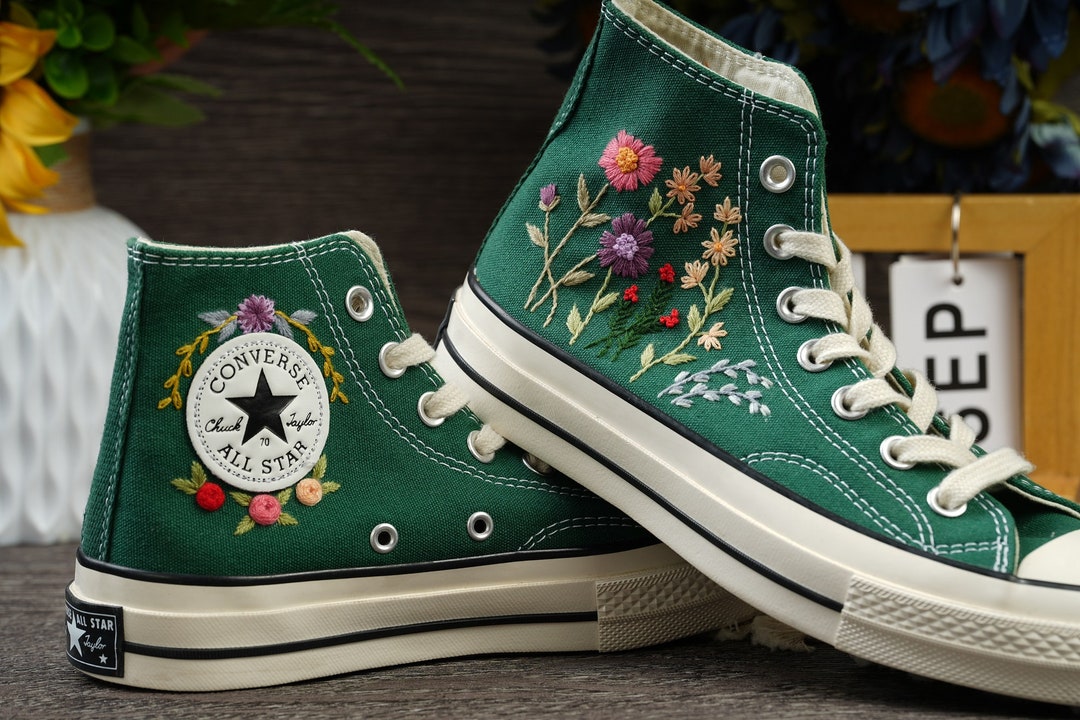Converse Chuck Taylor 1970s , Converse Wreath Embroidery Converse Self ...