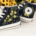 Converse Chuck Taylor 1970s ,custom Floral Circle Embroidery, Converse ...
