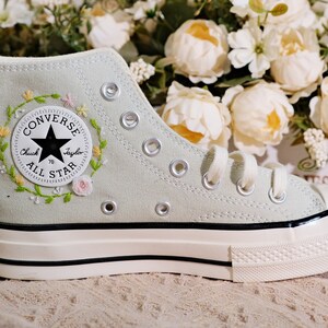 Converse Chuck Taylor 1970s ,custom Floral Circle Embroidery, Converse ...