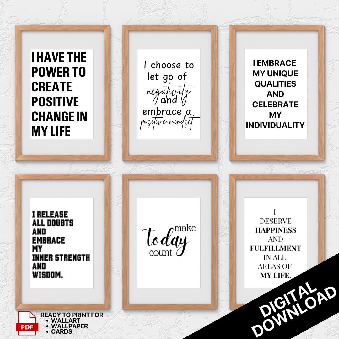 Best Motivational Posters, Set of 6 PRINTABLES, Office Decor ...