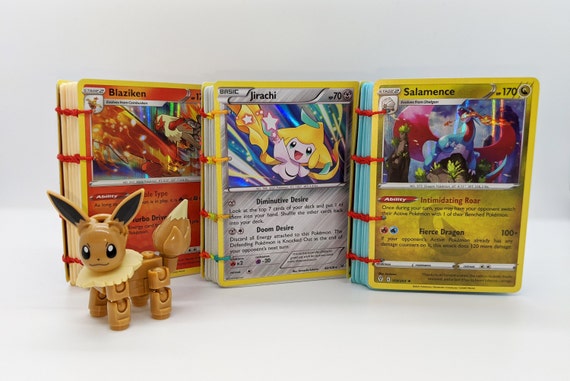Holographic Pokémon Card Notebook Hand-stiched W/ Color Paper. - Etsy