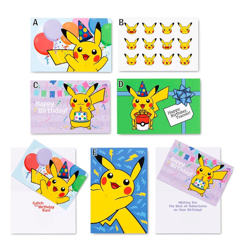 Pokemon Pikachu Birthday Proxy Card Handmade Blank Gift Notebook ...
