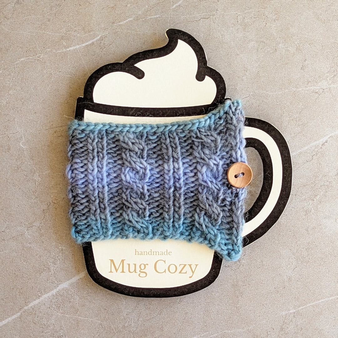 Cable Knit Mug Cozy in Drawing Room - Etsy