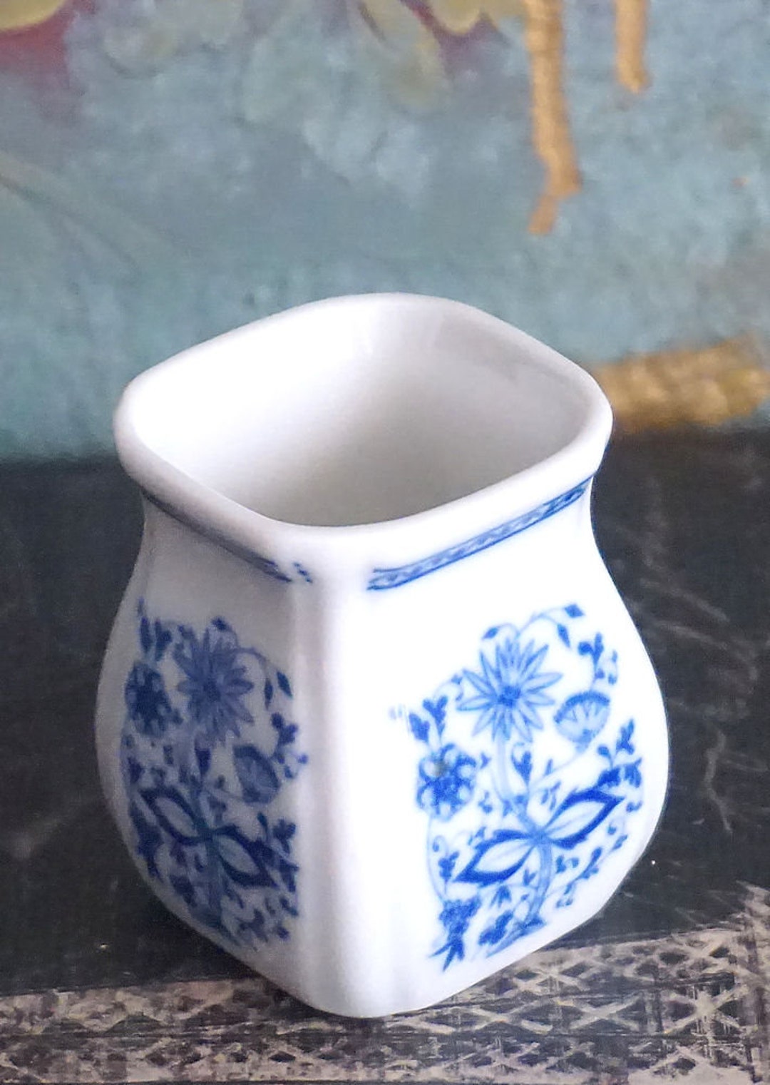 Porcelain Onion Pattern Kahla Triptis Small Potty Pot Tin I. Choice 80s ...