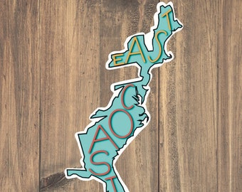 East Coast Stickers | Etsy