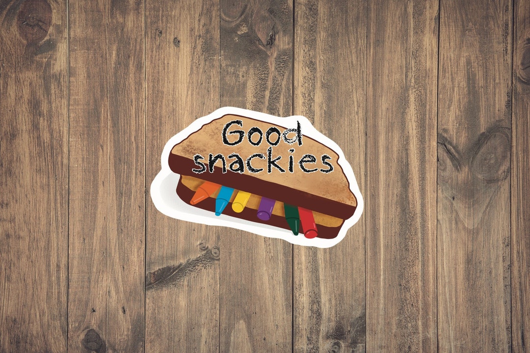 Crayon Good Snackies Sticker - Funny Military Decal | Military Sarcasm ...