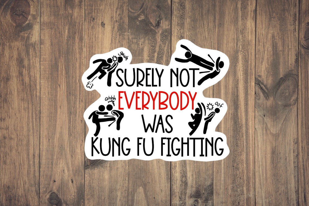 Kung Fu Fighting Sticker - Funny Military Decal | Martial Arts | Gift ...