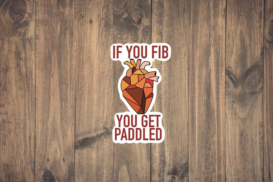 You Fib, You Get Paddled - Funny Medical Decal for Cardiologist ...