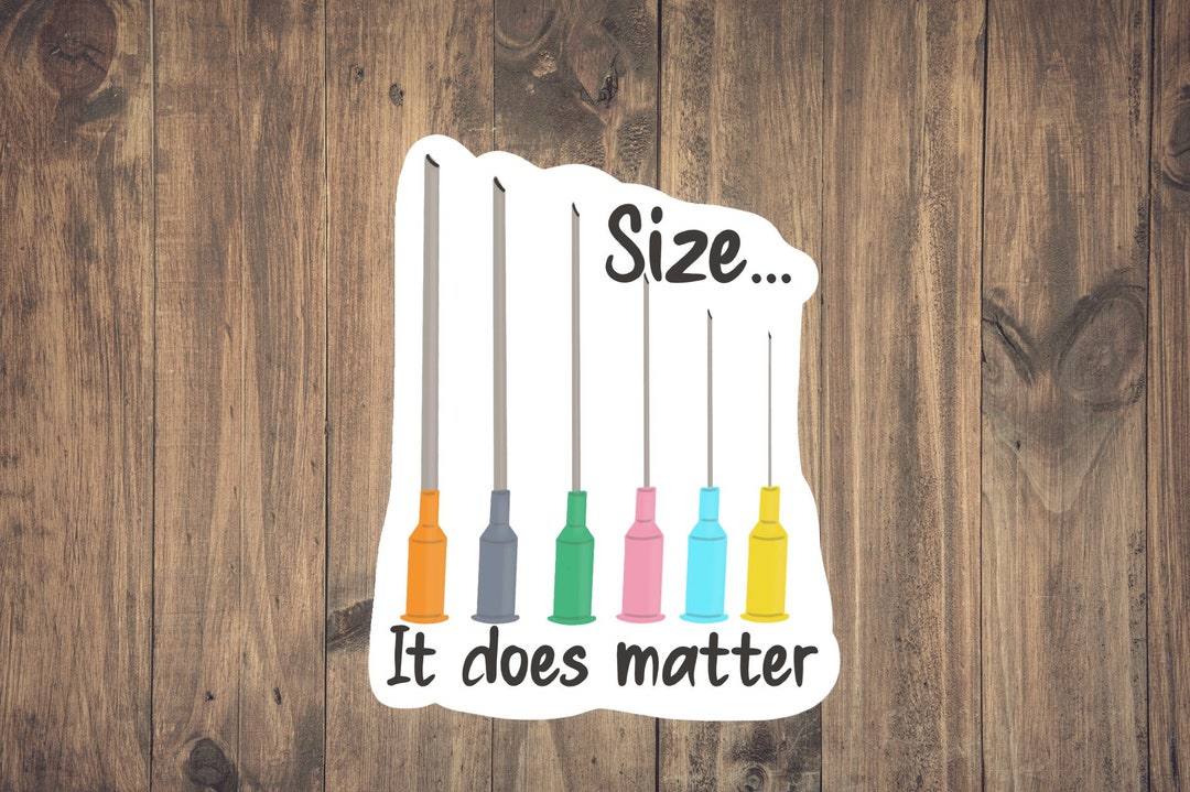 Size, It Does Matter! Medical Sticker - Funny Medical Decal | IV Size ...