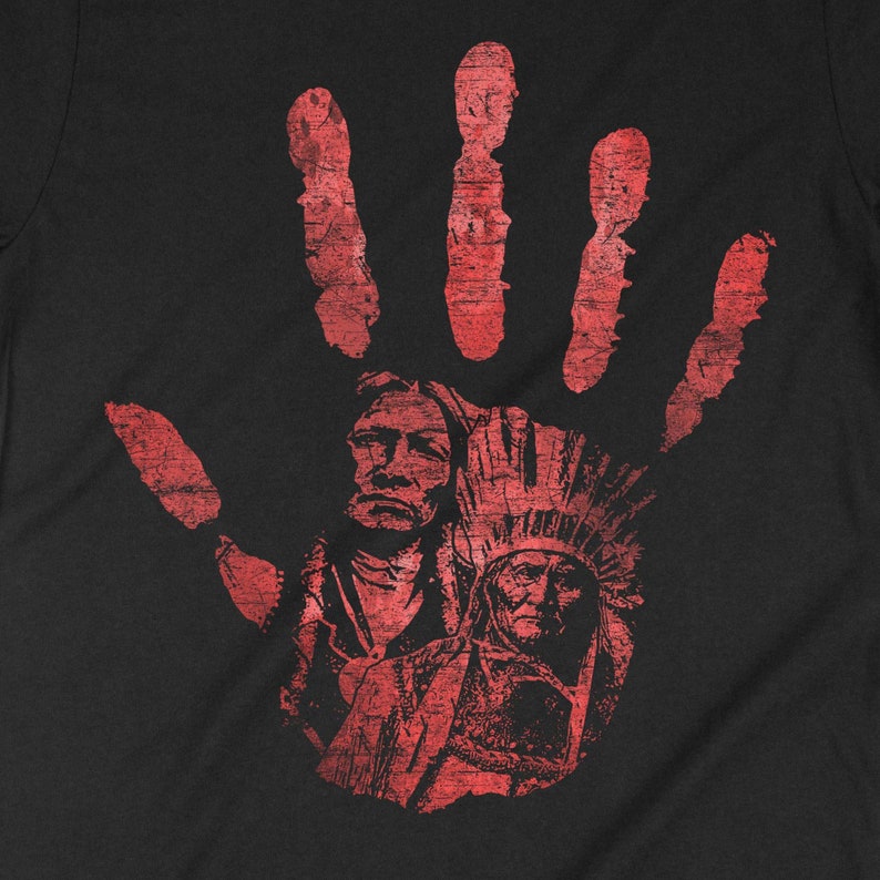 Indigenous Red Hand Shirt Native American Indigenous People - Etsy
