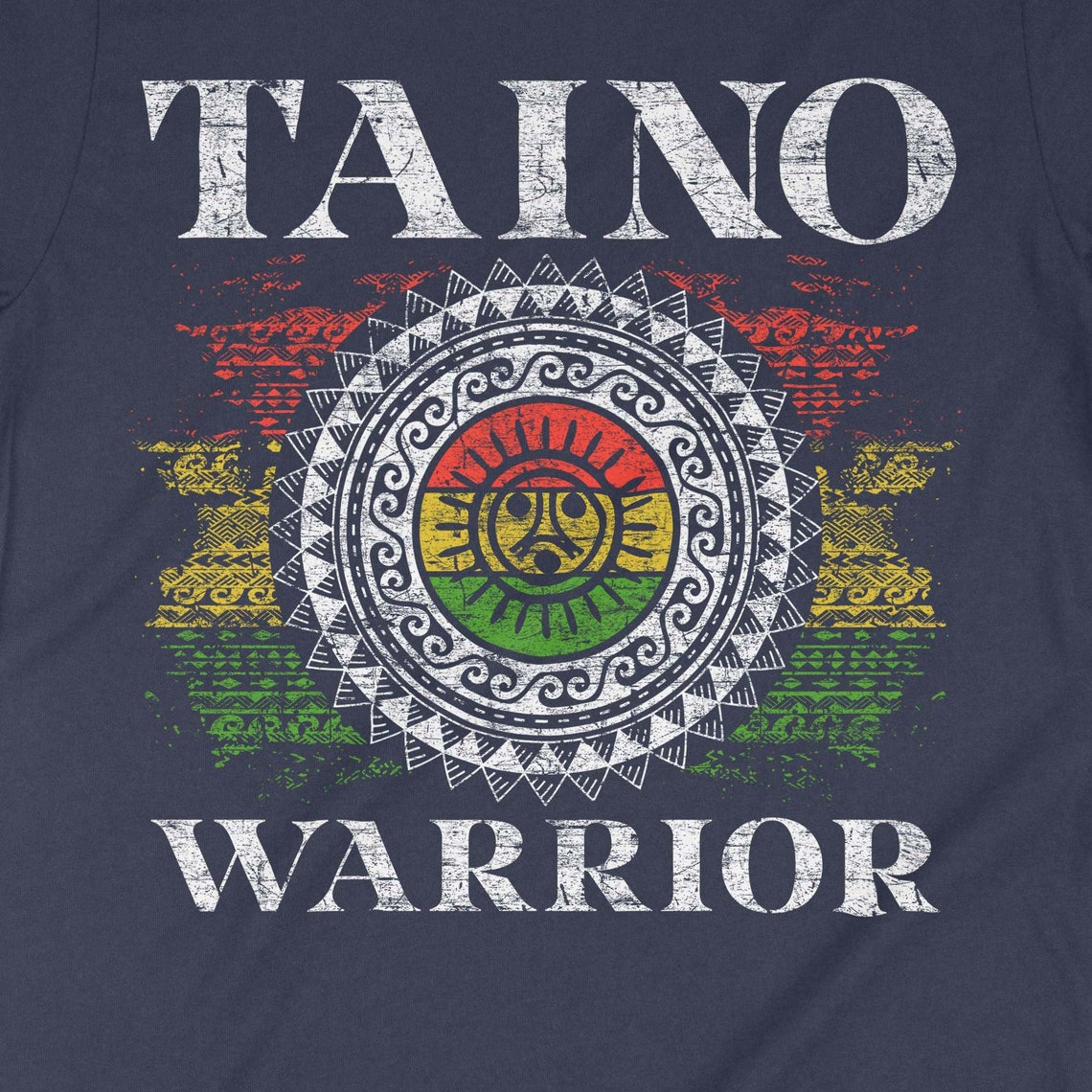 Taino Warrior Flag Shirt Sol Taino Shirt Native Caribbean - Etsy